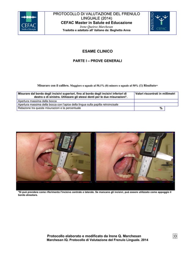 2 protocollo marchesan frenulo 2014 | PDF | Ear, Nose and Throat Conditions | Diseases and ...