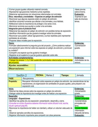 Proyecto Integrador: Exposición sobre Animales en Peligro de Extinción ...