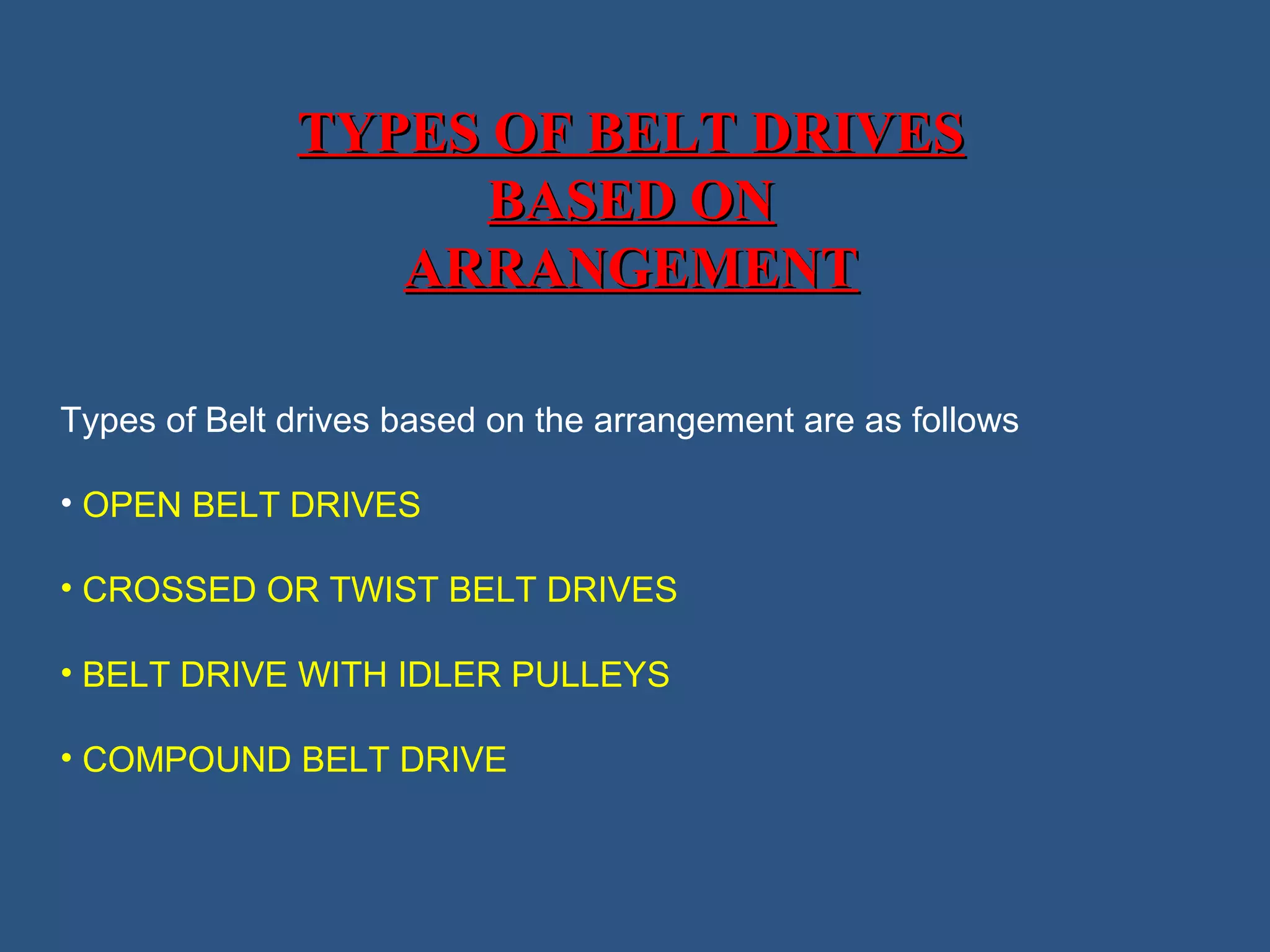 2 pulleys and belt drives | PPT