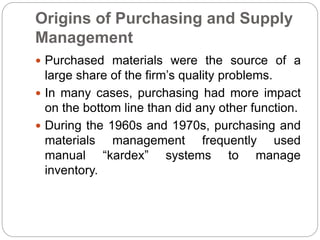 Purchasing Concepts in Logistics Management | PPTX