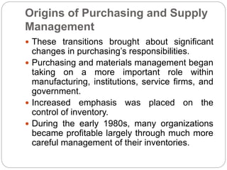 Purchasing Concepts in Logistics Management | PPTX