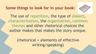 Analyzing literature | PPTX