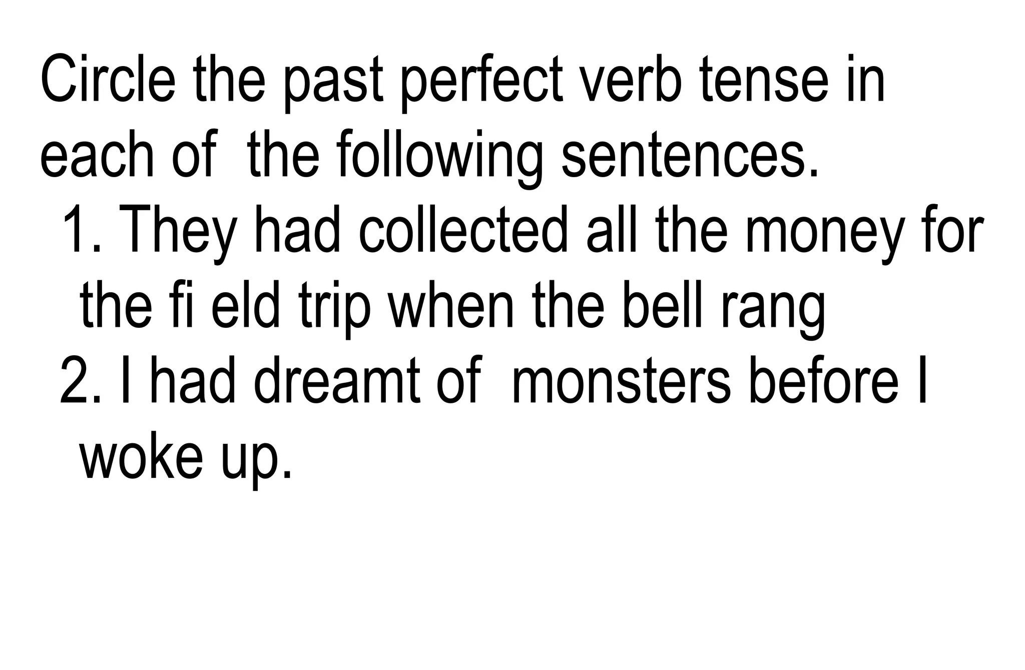 ENGLISH 5 PAST PERFECT TENSE by MONICA Mendoza | DOCX