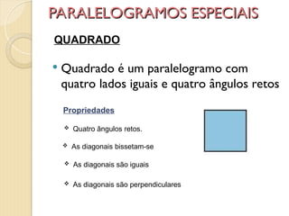 Quadriláteros, paralelogramo, trapézio e papagaios | PPT