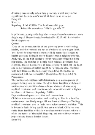 2Quote Log Health and WealthStudents NameInst.docx