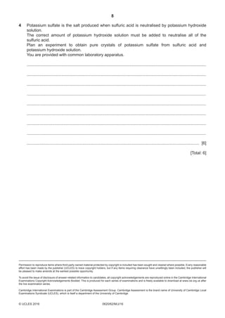 0620 s16 qp_62 | PDF