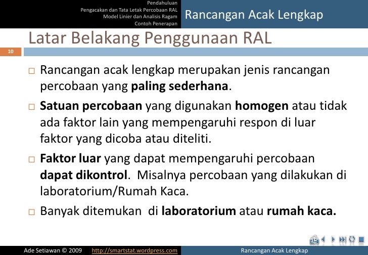 16 INFO CONTOH RANCANGAN ACAK LENGKAP 1 FAKTOR - TEMPLATE