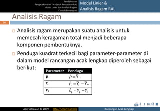 Rancangan Acak Lengkap (RAL) | PPTX