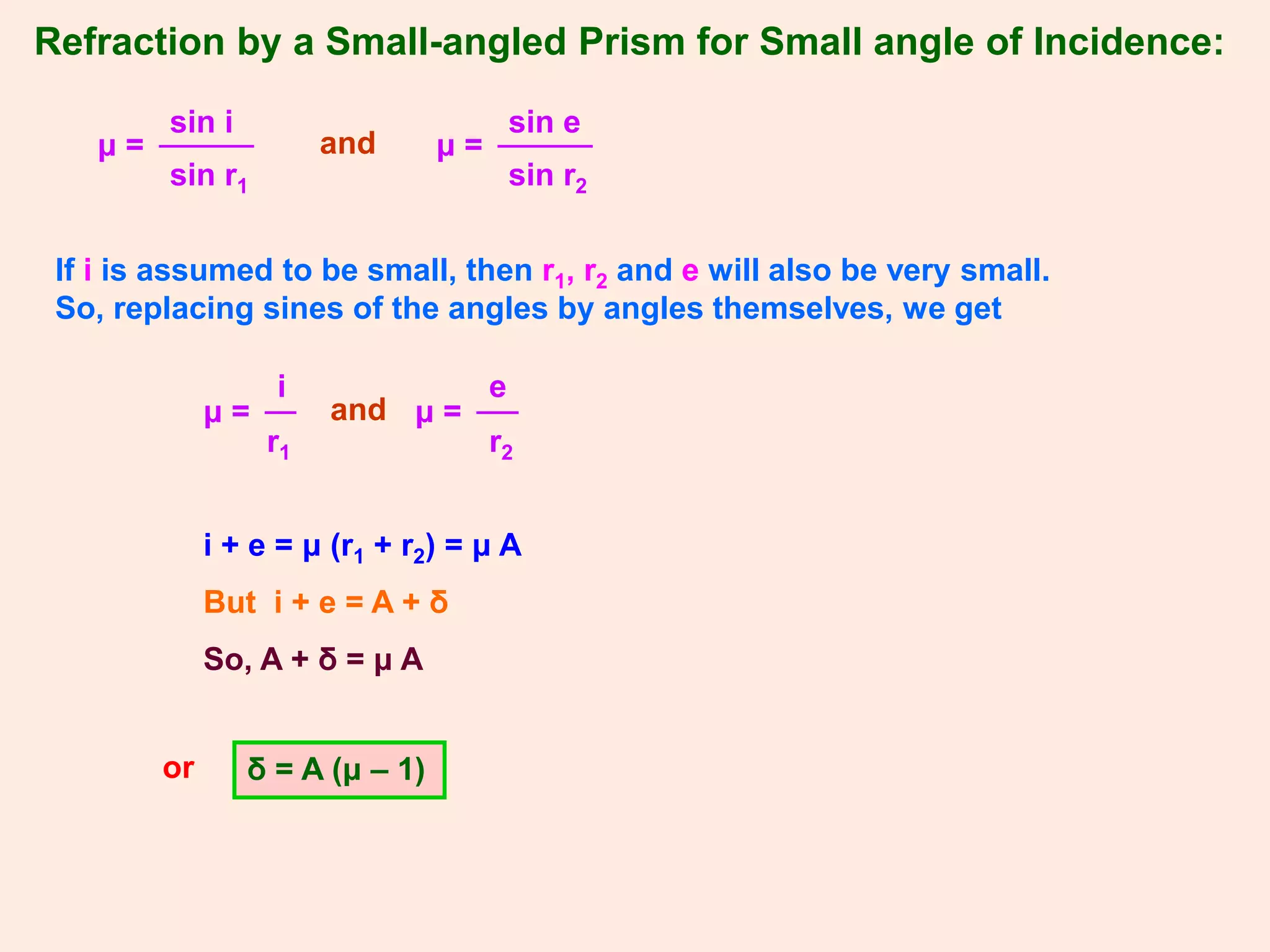 ray optics class 12 ppt part 2 slideshare | PPT
