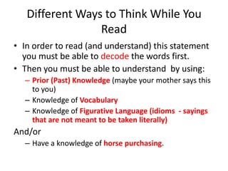 2 reading is thinking | PPTX