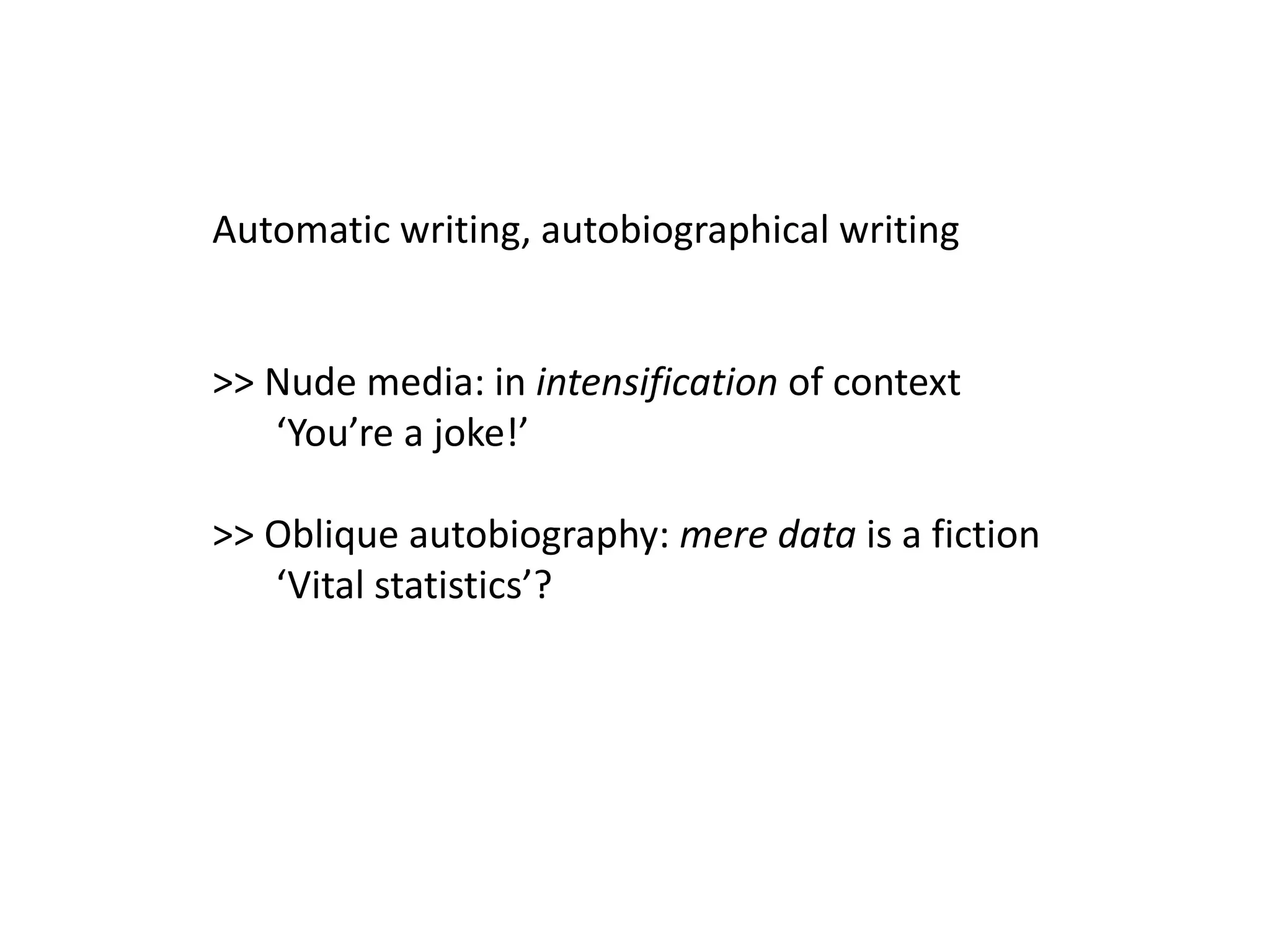 Real-time Autobiography | PPTX