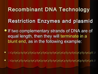 2 recombinant dna technology | PPT