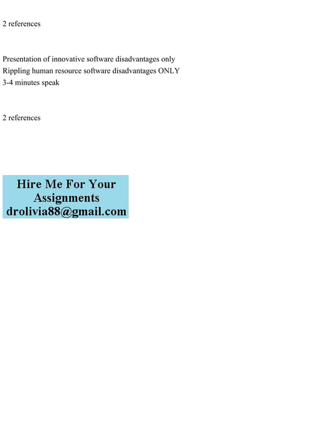 2 references Presentation of innovative software disadvantages.pdf
