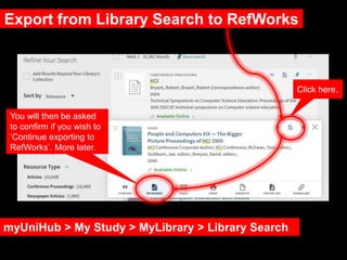 Refworks 2 Exporting References Library Search And Journal Databases