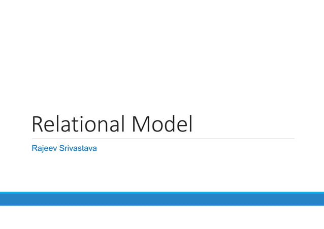 Relational Model An Introduction Ppt