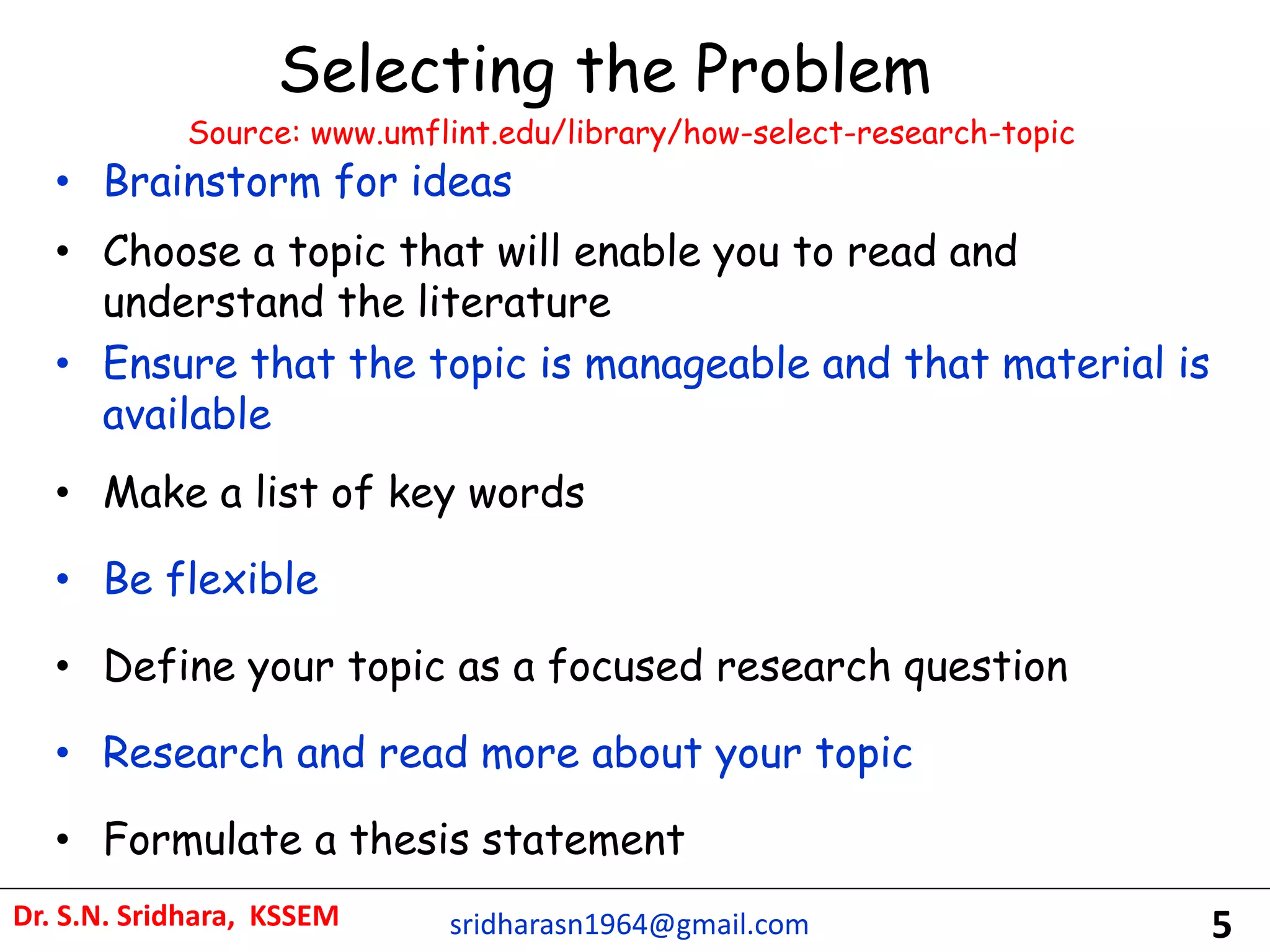 2 research methodology topic selection | PPTX