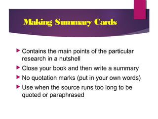 2 research note taking | PPT