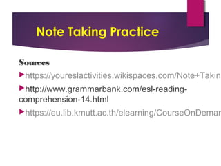 2 research note taking | PPT