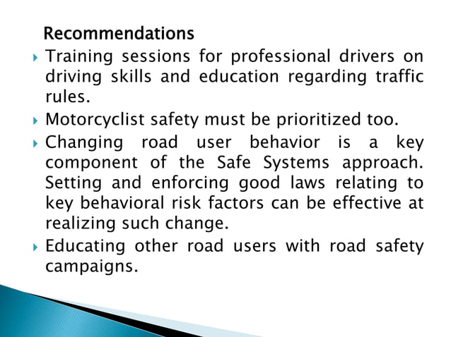Road Safety Research Paper | PPT