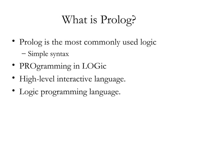 Introduction toprolog | PPT