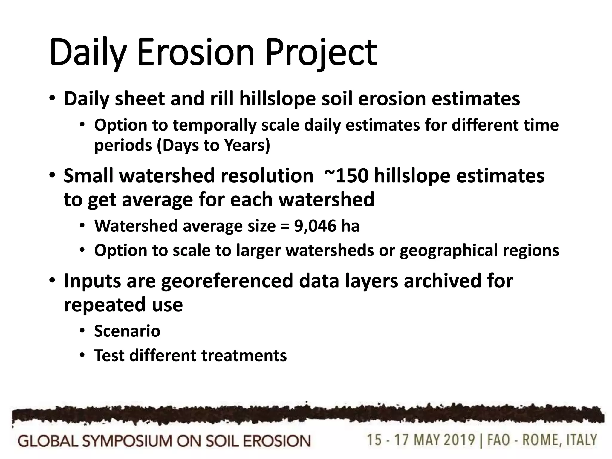 Assessment & mapping soil erosion: Does it tell our story ? | PPT