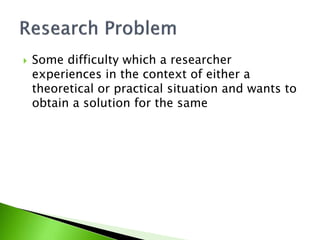 Identification of research problem | PPT