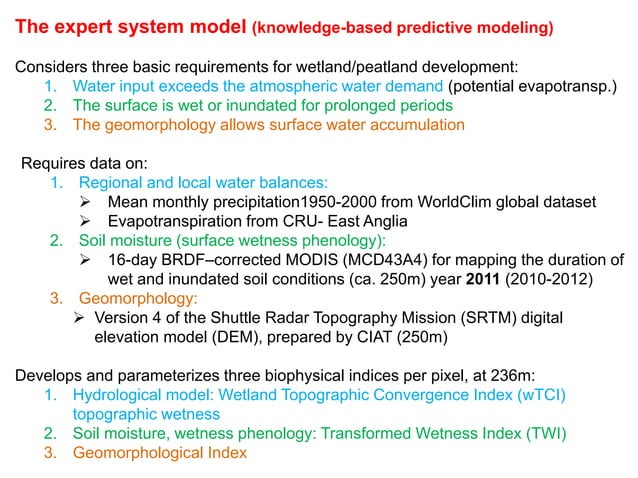 A knowledge-based model for identifying and mapping tropical wetlands ...