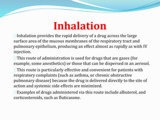 Routes of Administration Pharmacology | PPTX