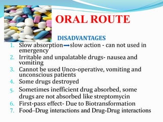 Routes of Administration Pharmacology | PPTX