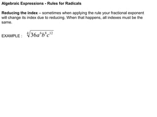 2 rules for radicals | PPS