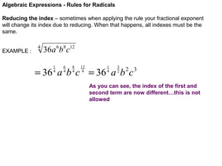 2 rules for radicals | PPS
