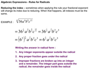 2 rules for radicals | PPS