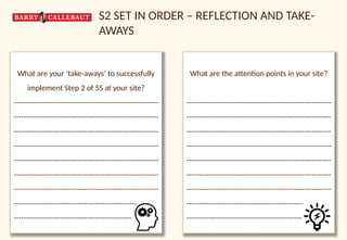 2S - Set in order.pptx The second stage of 5S describing how to ...