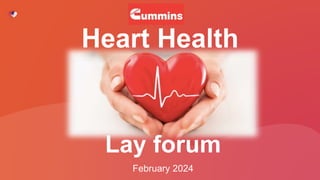 Lay forum Heart Health Powerpoint Presentation | PPTX