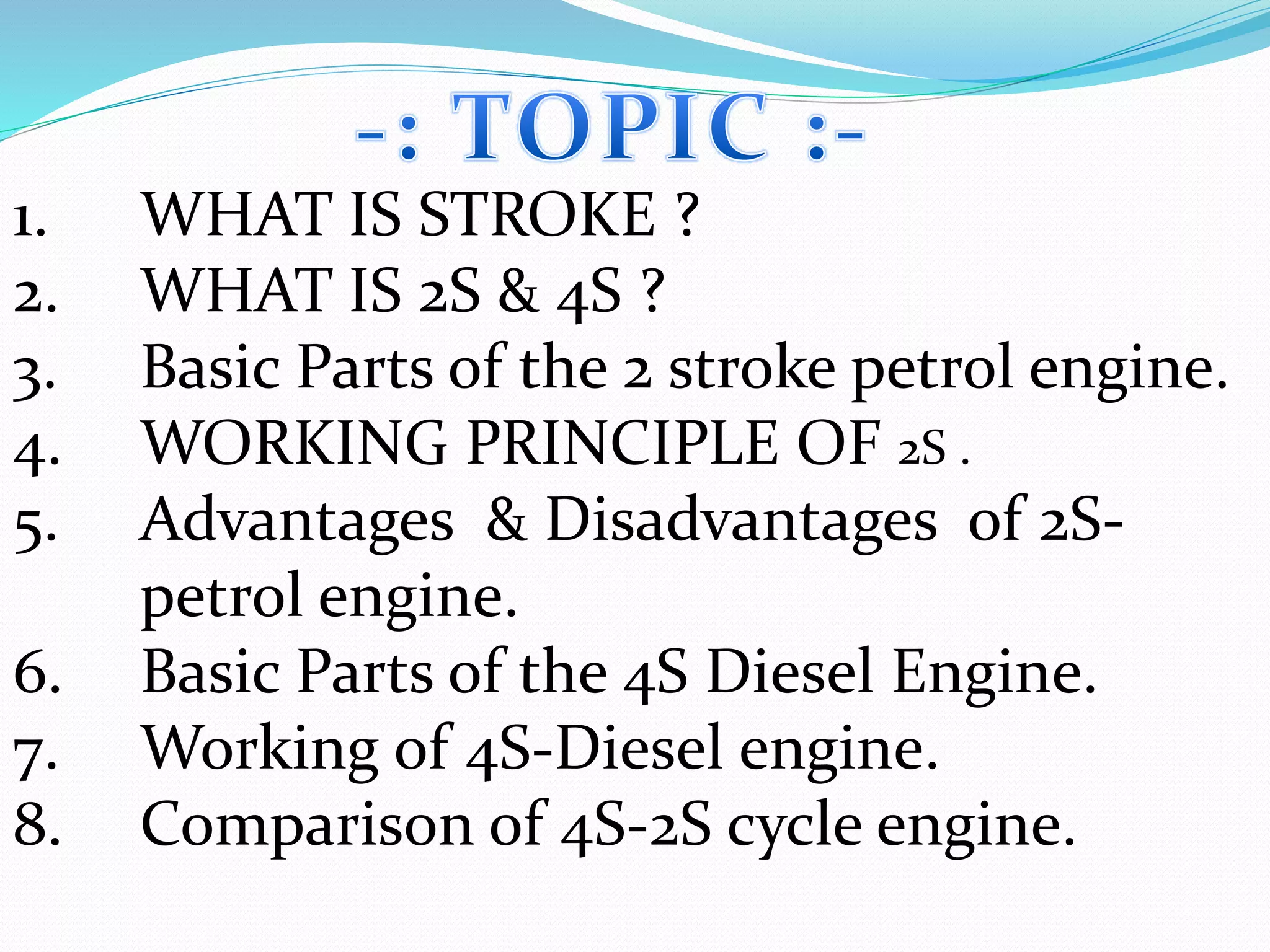 TWO STROKE AND FOUR STROKE ENGINE PPT | PPTX