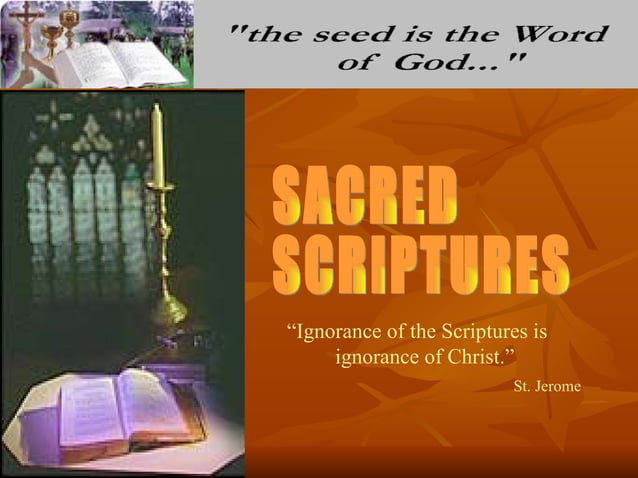 2 sacred scriptures | PPT | Christianity | Religion & Spirituality