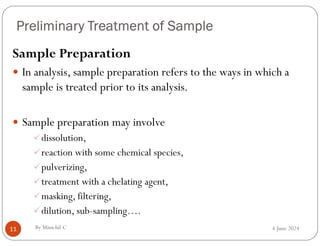 2 Sample Preparation for Analysis.pdf anaalysis one | PDF