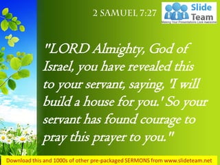 2 samuel 7 27 god of israel you have revealed power point church sermon ...