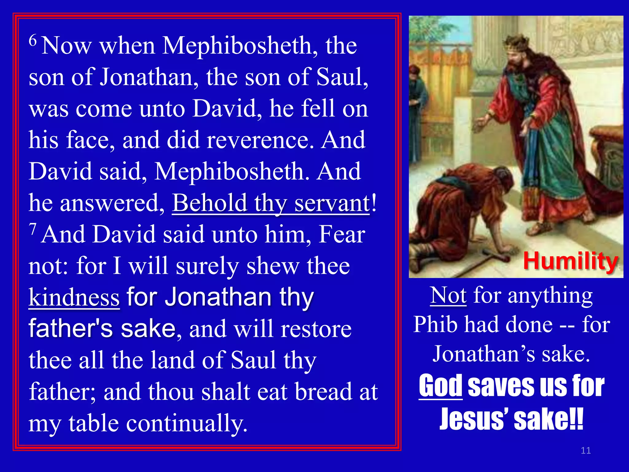 2 samuel 9a mephibosheth | PPTX