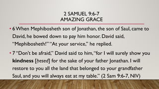 David's Lovingkindness | 2 Samuel Bible Study | PDF