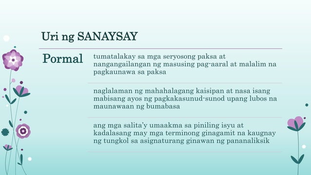 Sanaysay | PPTX