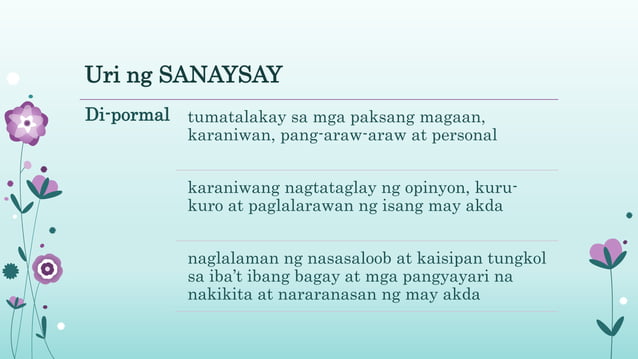 Sanaysay | PPTX