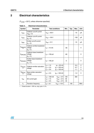 Original Transistor PNP B772 2SB772 3A 40V TO-126 New | PDF