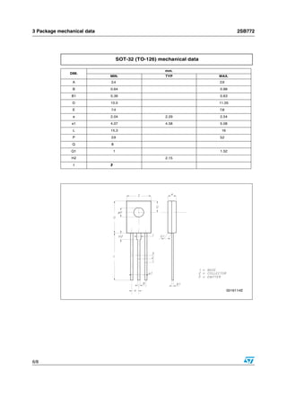 Original Transistor PNP B772 2SB772 3A 40V TO-126 New | PDF