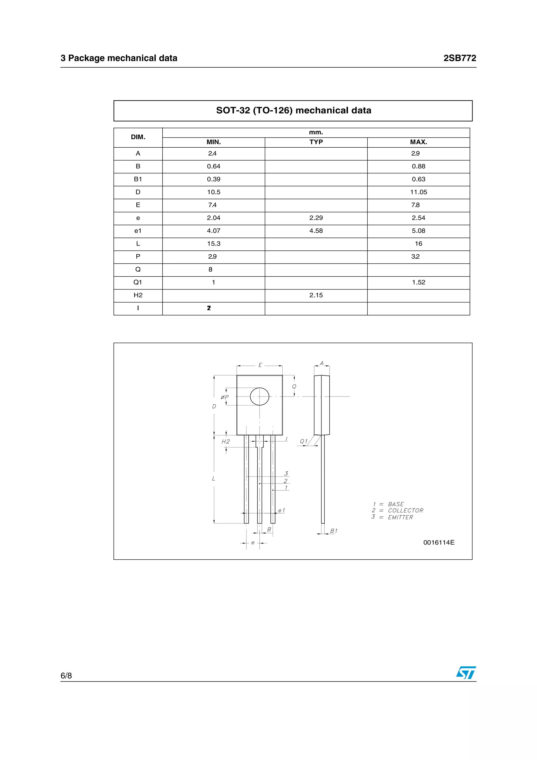 Original PNP Transistor 2SB772 B772 772 SOT-32 New | PDF