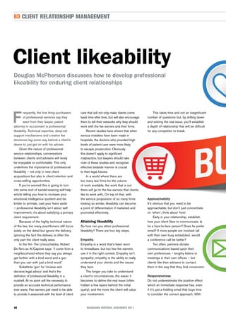 Professional likeability how to develop professional relationships | PDF