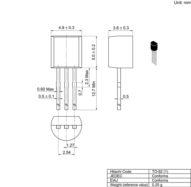 Original NPN Transistor 2SC1775 C1775 C1775A 1775 TO-92 New HITACHI ...