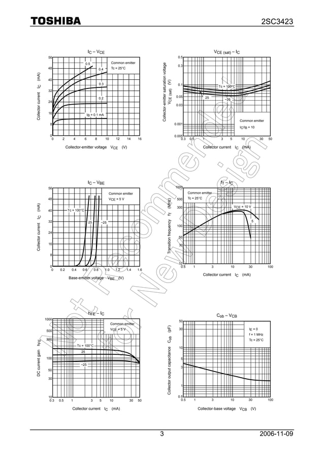 Original NPN Bipolar Transistor 2SC3423 C3423 3423 TO-126 New Toshiba | PDF
