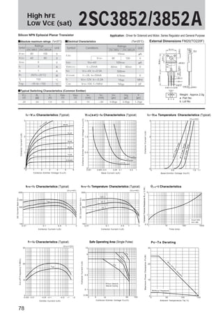 Original NPN Transistor 2SC3852A C3852A 3852 TO-220F New Sanken | PDF