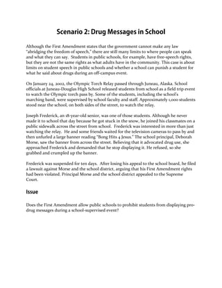 1st Amendment Scenarios | PDF